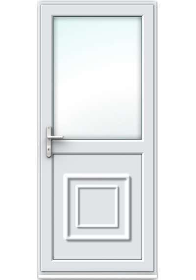 Half Glazed uPVC Single Door - Reagan Panel - AWM Glass Limited