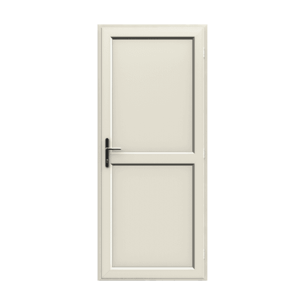 Full Flat Panel uPVC Single Door with Midrail - AWM Glass