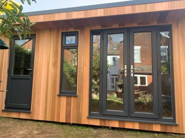 Offset Anthracite Grey uPVC French Doors - Made to Measure - AWM Glass