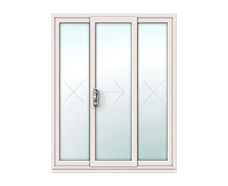 Cream uPVC 3 Pane Sliding Patio Door - Made to Measure - AWM Glass